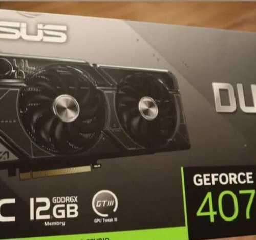 Видеокарта asus RTX 4070 12gb dual