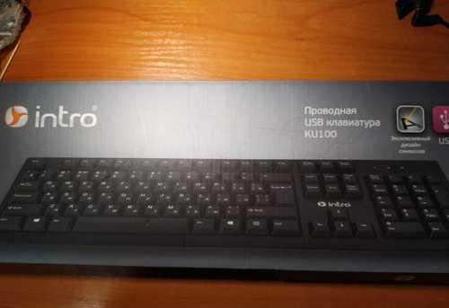 Клавиатура проводная Intro KU100 Black USB