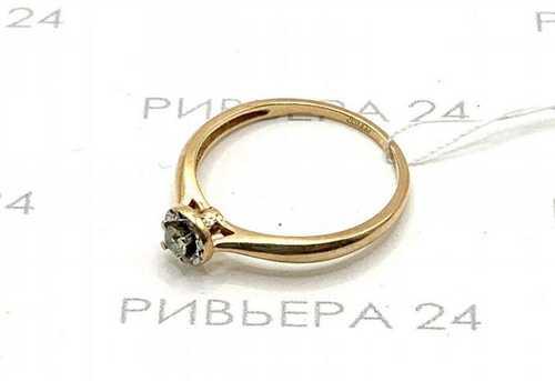 Золотое кольцо с бриллиантом 585 пробы 1.42 грамм