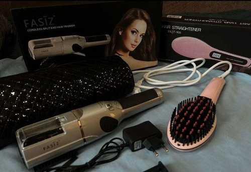 Расческа-выпрямитель+машинка для полировки волос