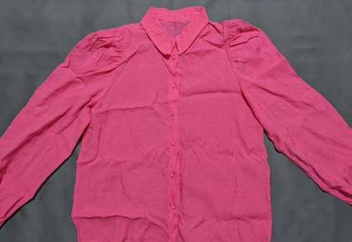 Неношеная розовая рубашка Reserved блузка Барби