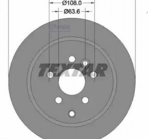 Диск тормозной задний с покрытием PRO land rover textar 92162703 92162703