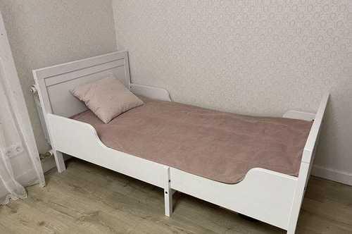 Кровать икеа детская раздвижная розовая