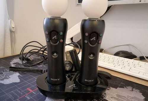 PS move комплект с камерой и подставкой