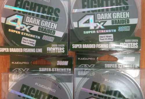 Плетенка kaida PRO fighters Dark Green 4x 300м