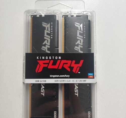 Kingston Fury Beast 32 DDR5 - 2x 16гб 5200мгц