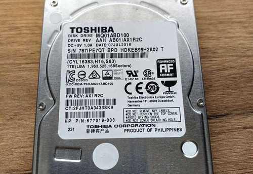 Жесткий диск Toshiba 1тб, HDD, 2.5"