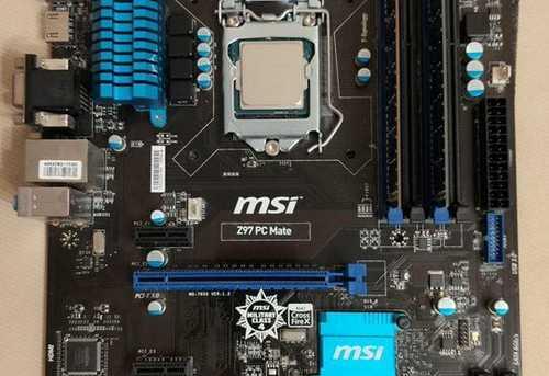 Комплект 4690K + MSI Z97 PC Mate +DDR3 2x4Gb Hynix