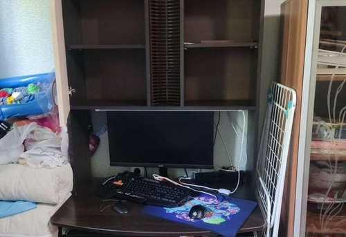 Компьютерный стол со шкафом и ящиками бу