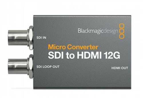 Micro Converter SDI to hdmi 12G PSU Blackmagic con