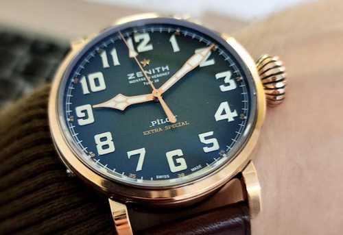 Часы Zenith Pilot (бронза, титановая крышка, ETA)