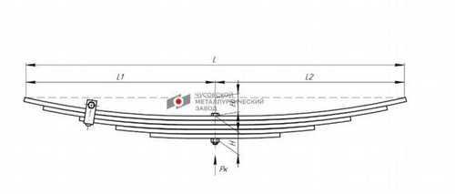 Подрессорник задний для Hino 300 5 листов