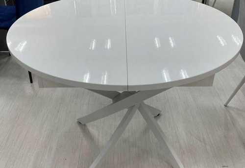 Обеденный круглый стол со стеклом