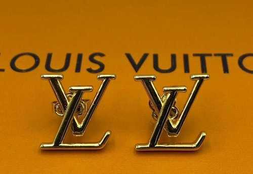 Louis Vuitton Золотые Серьги