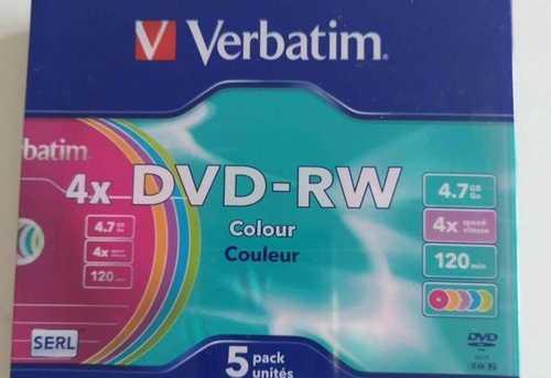 Диск DVD-RV Verbatim 4.7гб, 4х, 5шт