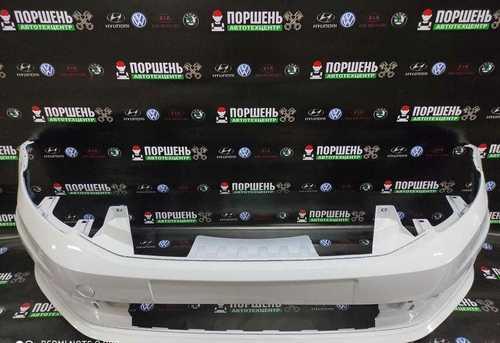 Бампер передний белый Фольцваген Поло 2015-2020