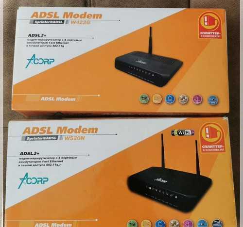 Adsl модем wifi Acorp W422G-W520N