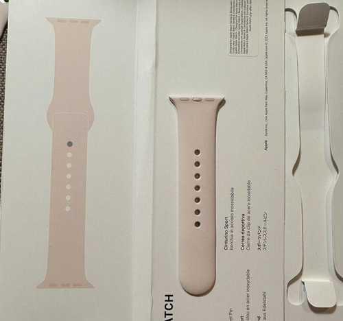 Браслет ремешок apple watch 9, 41 мм light pink