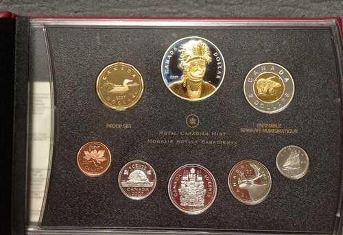 Монеты Канада Годовой набор 2007 Пруф Серебро