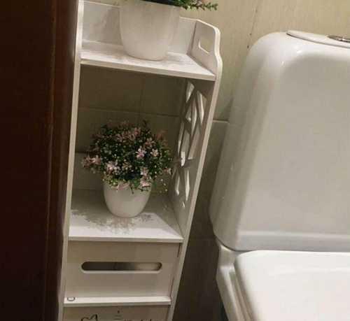 Стеллаж шкаф для ванной и туалета бронь