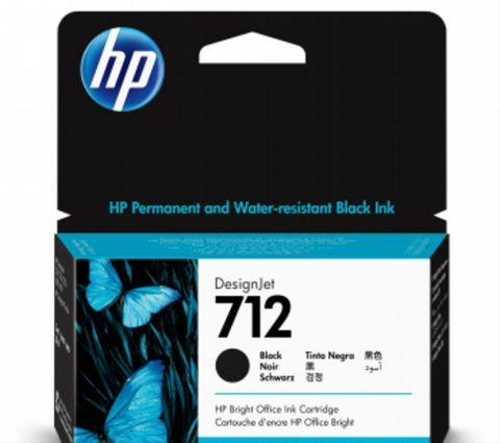 Картридж для плоттеров HP 712 38ml Black In 341762