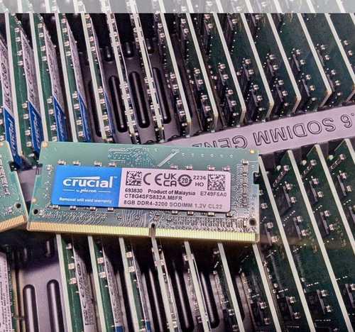 Оперативная память Crucial 8GB DDR4-3200 sodimm