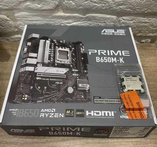 Новый игровой комплект Ryzen 5 7400f/B650m