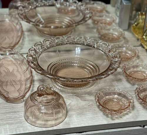 Посуда СССР карамельное стекло