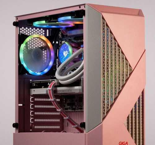 Игровой компьютер fatality135 RTX 4060Ti 8GB NEW Ryzen 5 8400F Evesky firerose F3-A pink