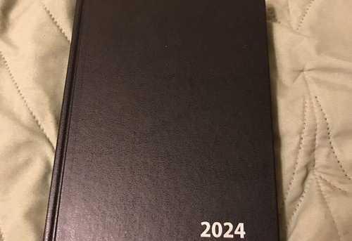 Ежедневник датированный 2024 черный