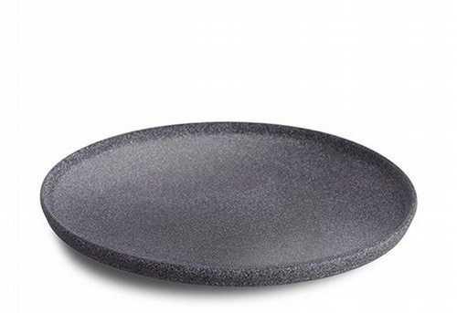 Тарелка 24 см серая Granit темно-серая полуматовая