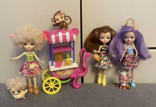 Куколки Enchantimals набором с тележкой