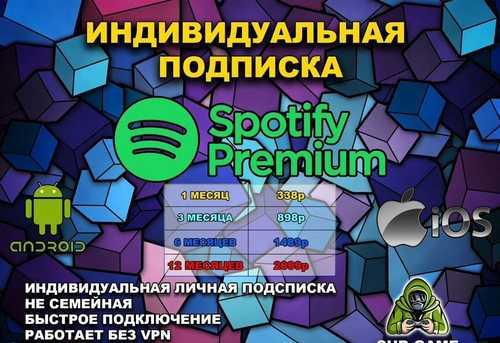 Подписка Spotify Premium 1/3/6/12 месяцев