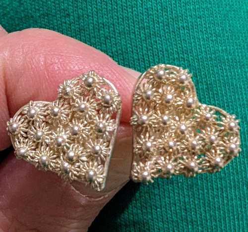 Серьги сердце лефкаритика