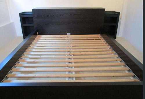 Кровать IKEA Мальм 160х200 с изголовьем-тумбой