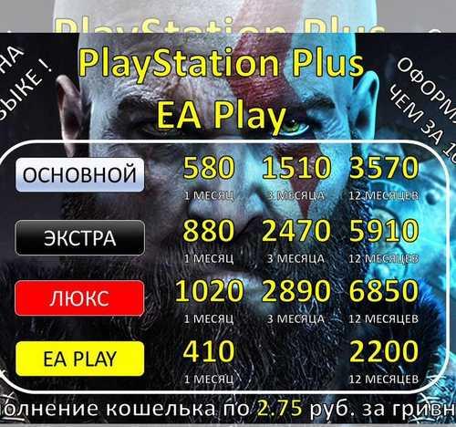 Подписка PlayStation PS Plus Люкс/Deluxe Украина