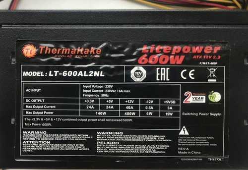 Thermaltake Litepower 600w (LT-600аl2NL): Блок пит