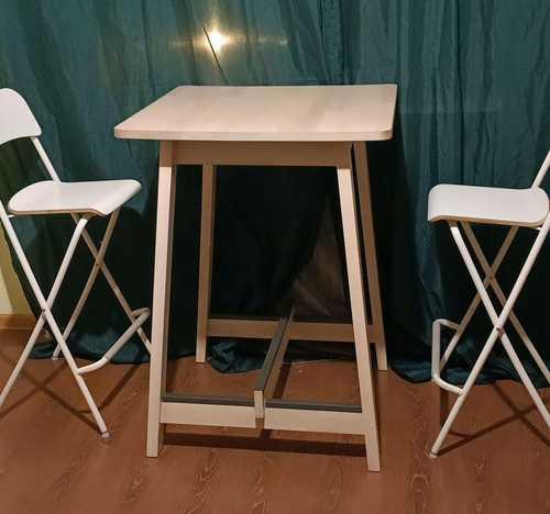 Барный стол и стулья бу IKEA