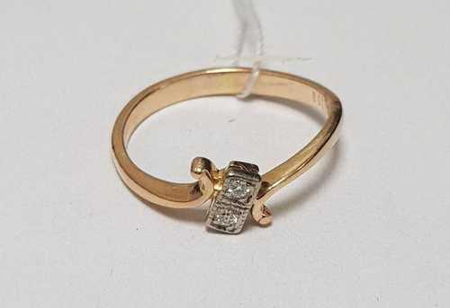 Золотое кольцо с бриллиантами (17000)