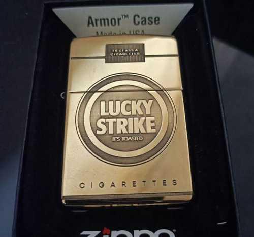 Зажигалка zippo с гравировкой Lucky Strike