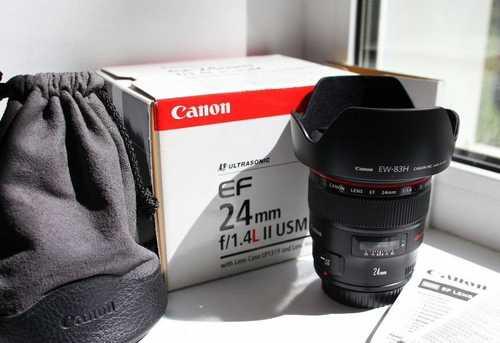 Новый Canon EF 24mm f/1.4 L II USM