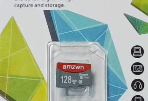 Карта памяти micro SD amzwn класс 10,A1,128 гб