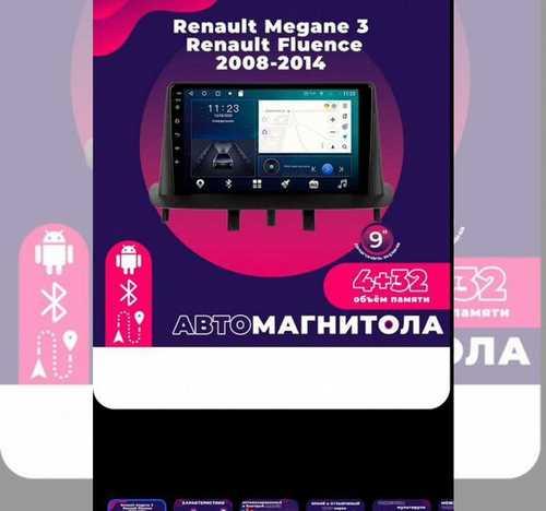 Автомагнитола TS-18pro 4/32gb на Меган 3 Флюинс