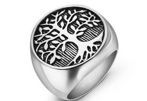 Кольцо печатка перстень мужской, древо жизни