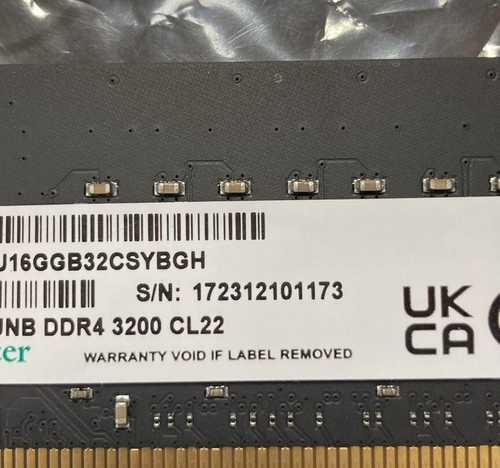 Оперативная память Apacer ddr4 16gb