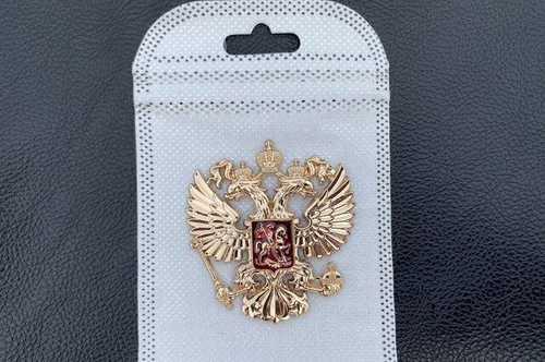 Гербовый орёл России клеящийся Розовое золото