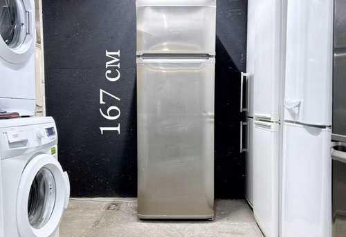 Холодильник металлик бу низкий Ariston
