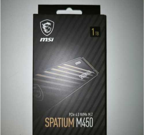 Новый SSD MSI Spatium M450 1тб,TLC.Гарантия мвидео