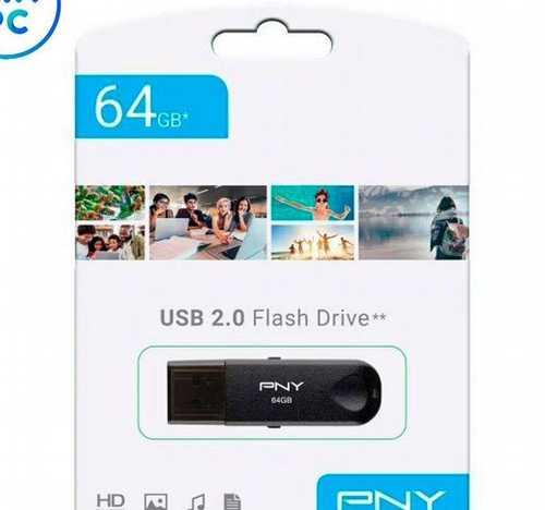 Флеш диск 64GB PNY attcla USB 2.0