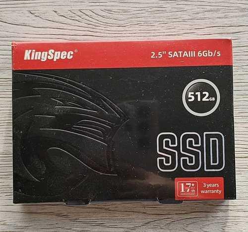 2.5" SSD диск 512GB Kingspec P3-512 SATA новый